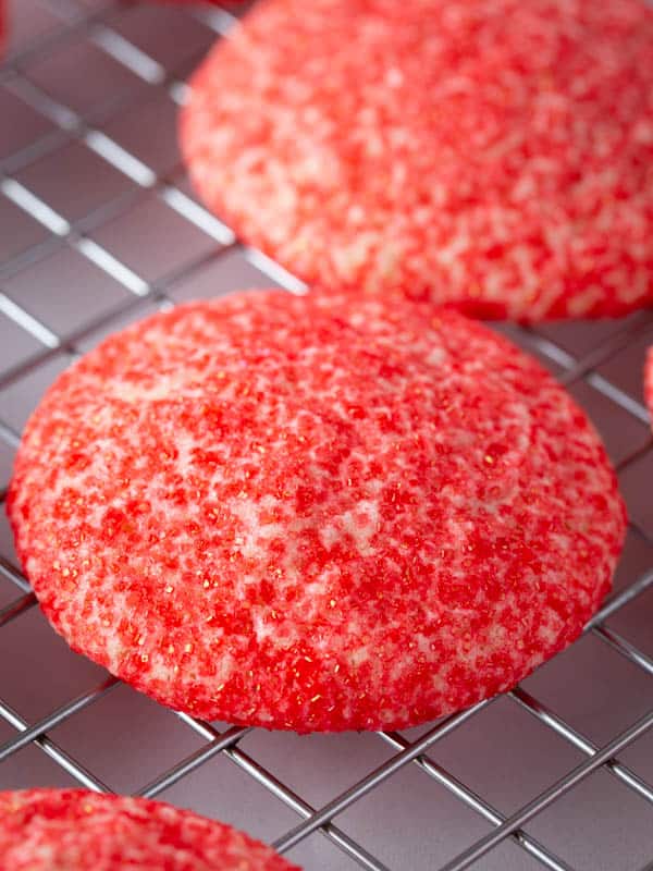 Gluten-Free Sparkle Sugar Cookies on Cooling Rack - Gluten-Free Baking